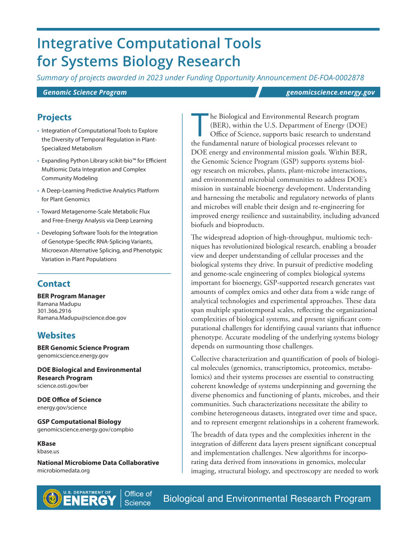 Integrative Computational Tools for Systems Biology Research | Genomic ...